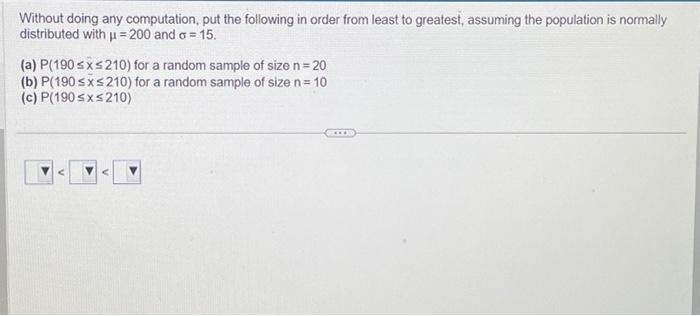 Solved Without doing any computation, put the following in | Chegg.com