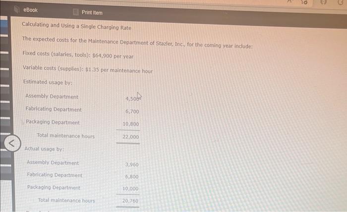 Solved Calculating and Using a Single Charging Rate The | Chegg.com