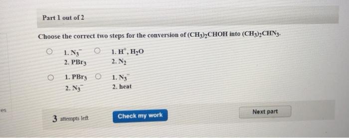 Solved Part 1 out of 2 Choose the correct two steps for the | Chegg.com