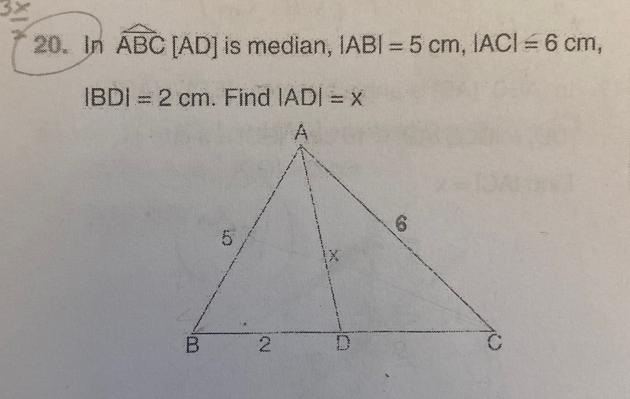 Solved In widehat(ABC)[AD] ﻿is median, | Chegg.com