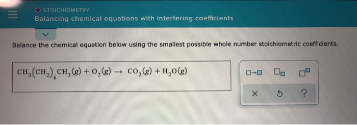 Solved O STOICHIOMETRY Balancing chemical equations with | Chegg.com