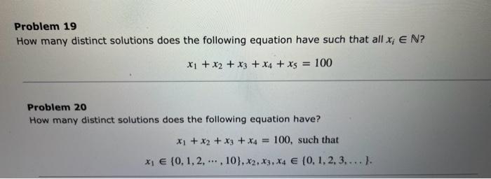 Solved Problem 19 How many distinct solutions does the | Chegg.com