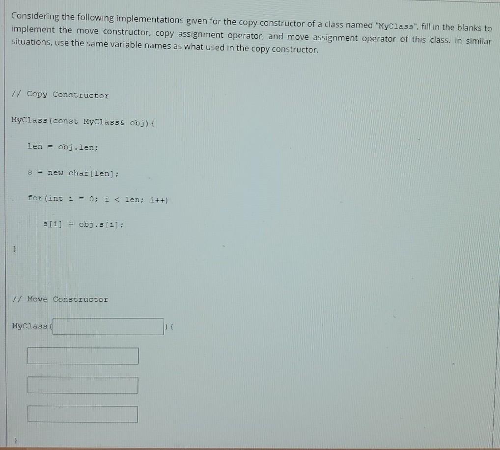 Solved Considering the following implementations given for | Chegg.com