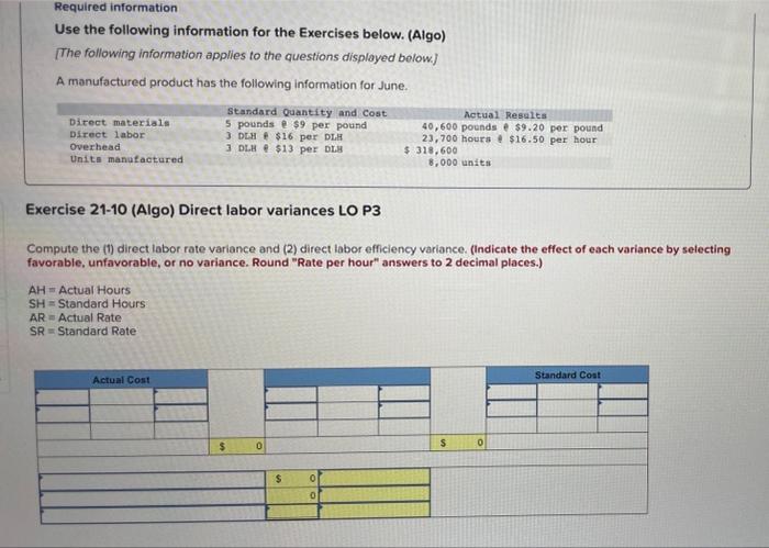 Solved Required information Use the following information | Chegg.com