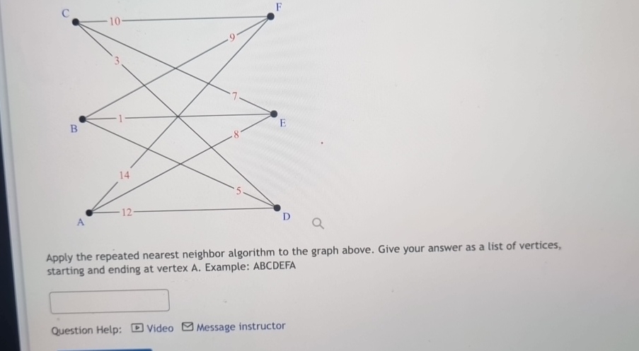 Solved Apply The Repeated Nearest Neighbor Algorithm To The 4698
