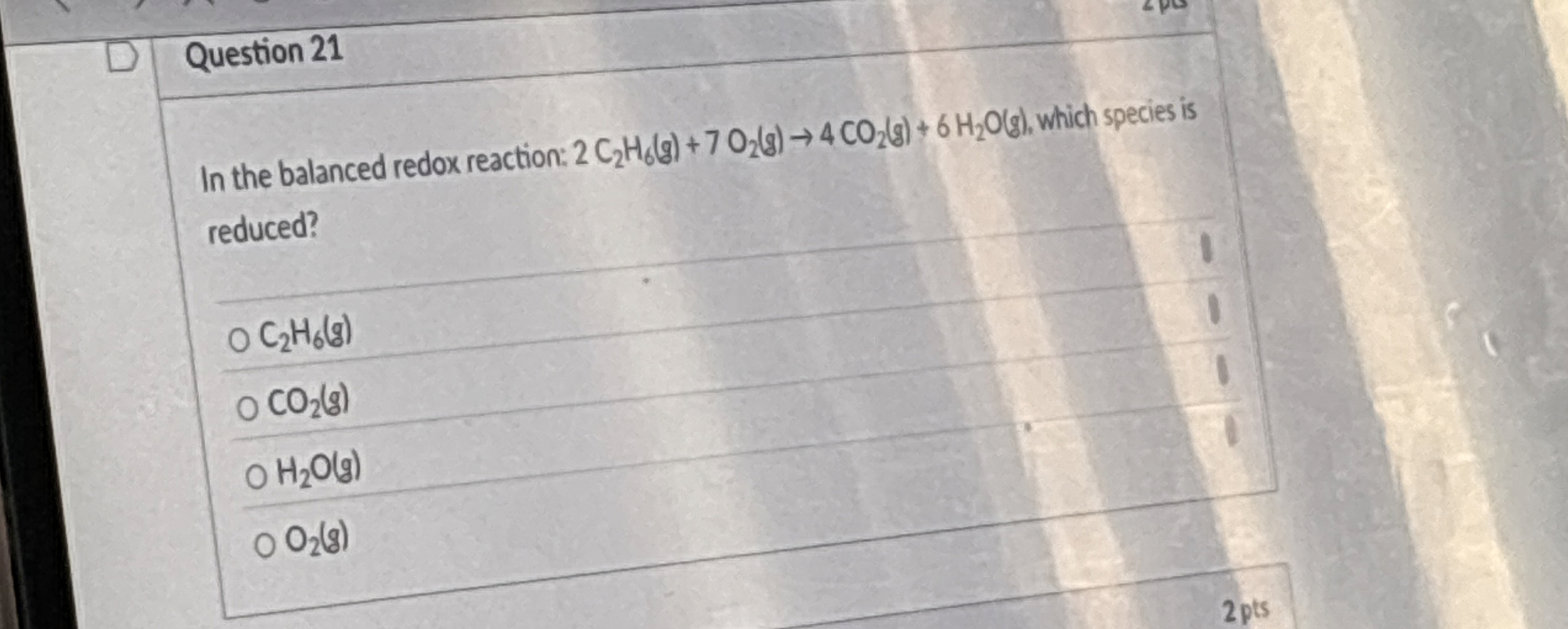 Solved Question 21In the balanced redox reaction: | Chegg.com