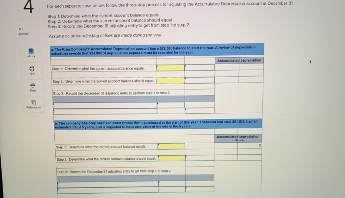 Solved 4 For each separate case below, follow the three-step | Chegg.com