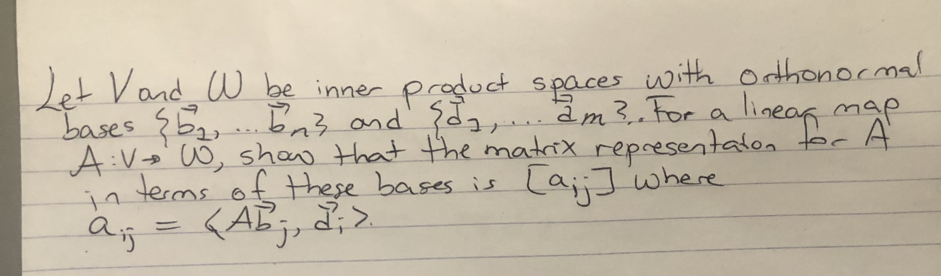 Solved Let V ﻿and W ﻿be inner product spaces with | Chegg.com