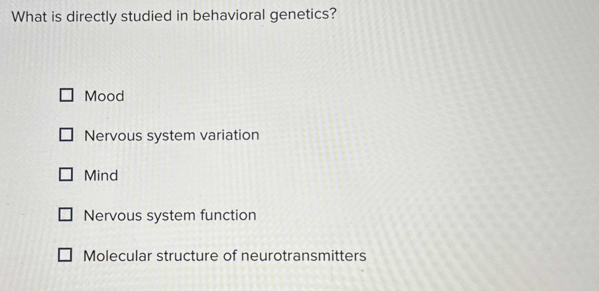 Solved What is directly studied in behavioral | Chegg.com
