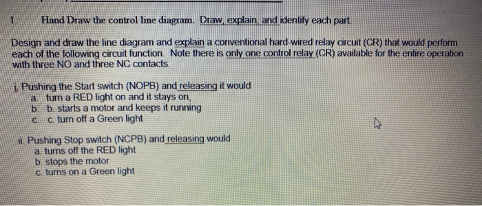 1 Hand Draw the control line diagram. Draw, explain | Chegg.com