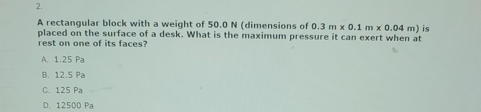 Solved A rectangular block with a weight of 50.0 N | Chegg.com