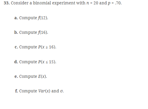 Solved Consider a binomial experiment with n=20 ﻿and | Chegg.com