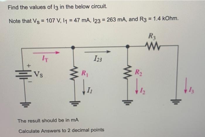 Solved Find the values of I3 in the below circuit. Note that | Chegg.com