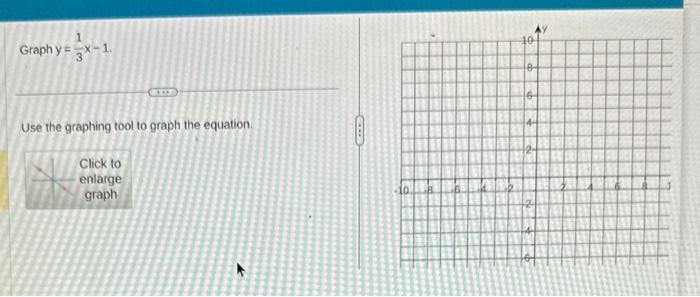 Solved Graph y=31x−1 Use the graphing tool to graph the | Chegg.com