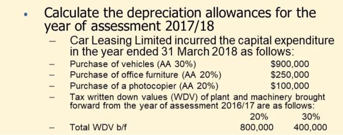 Solved - Calculate the depreciation allowances for the year | Chegg.com