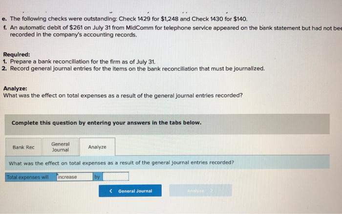 Solved Problem 9.6A (Static) Preparing a bank reconciliation | Chegg.com