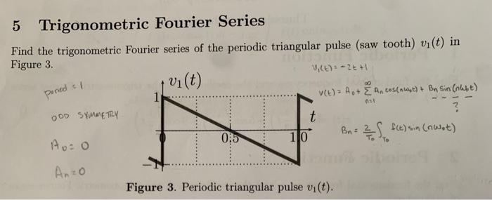 Solved 5 Trigonometric Fourier Series Find the trigonometric | Chegg.com