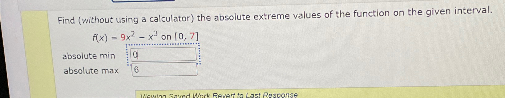 Solved Find (without using a calculator) ﻿the absolute | Chegg.com