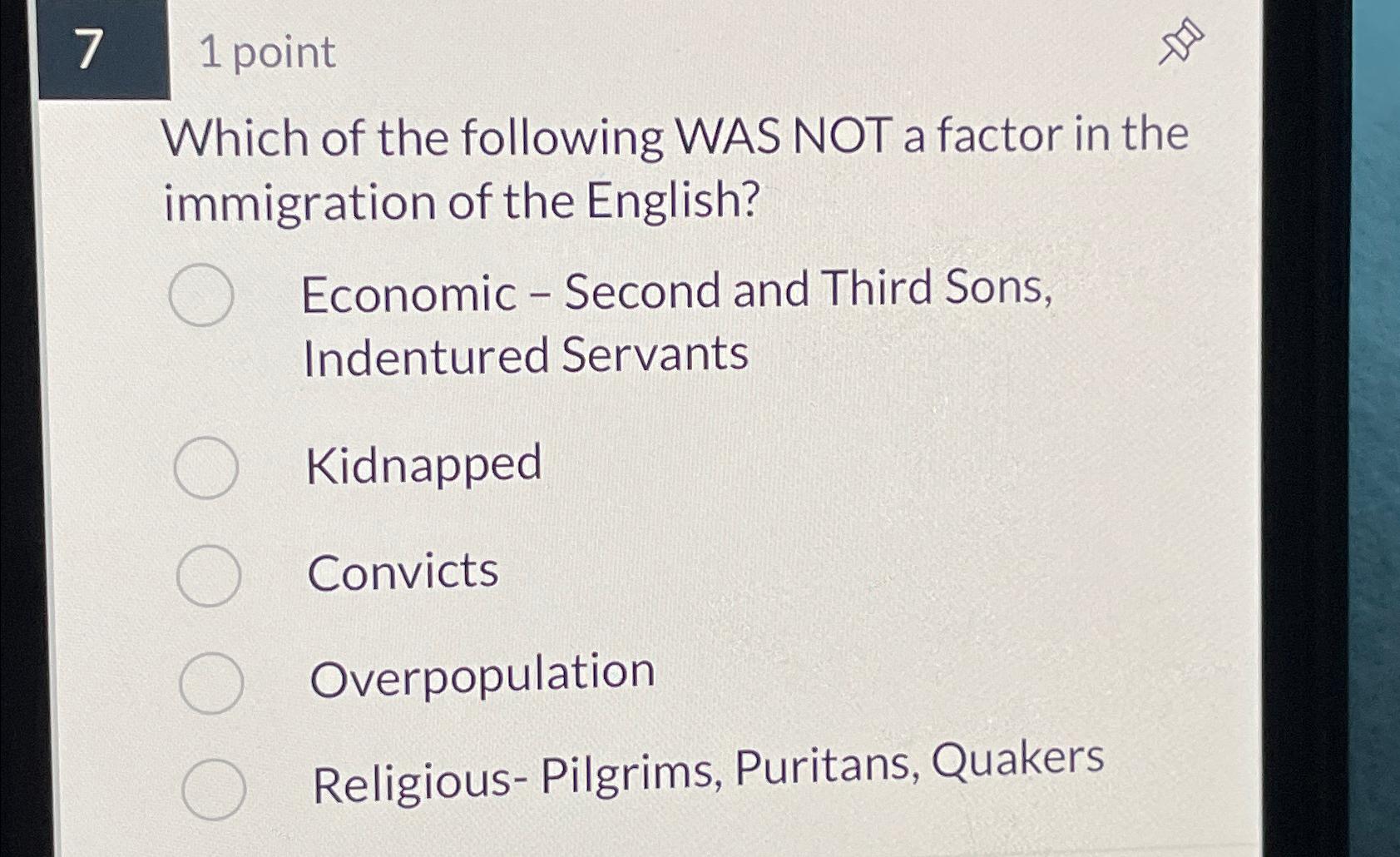 Solved 71 ﻿pointWhich of the following WAS NOT a factor in | Chegg.com
