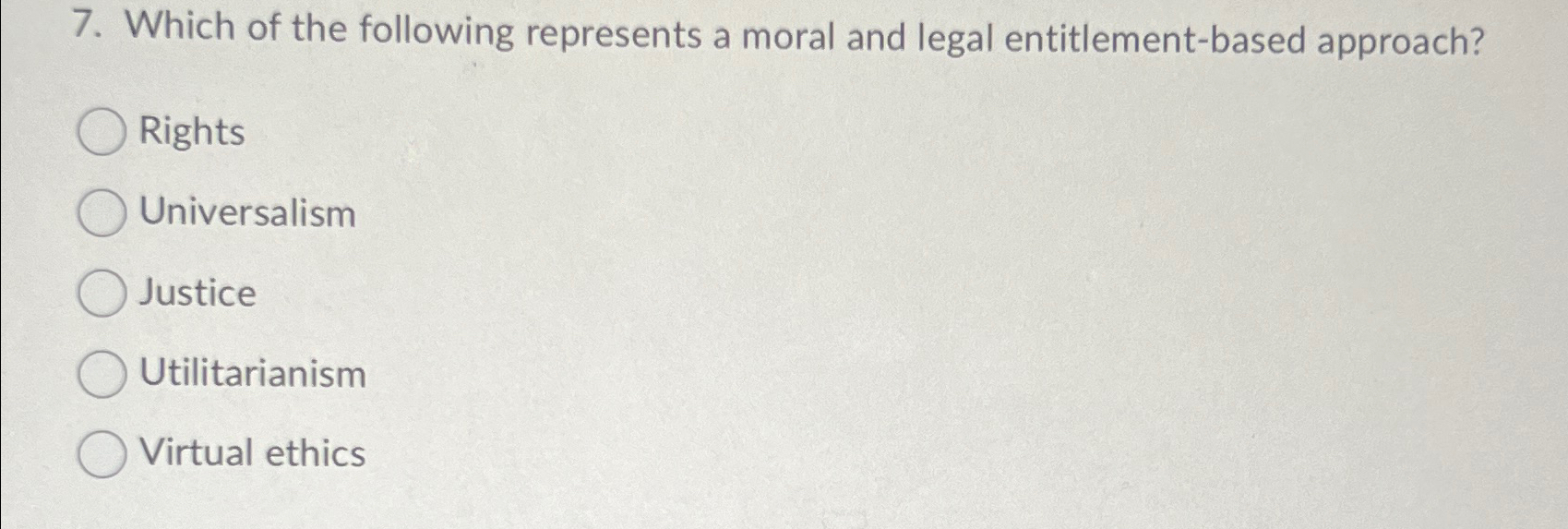 Solved Which of the following represents a moral and legal | Chegg.com