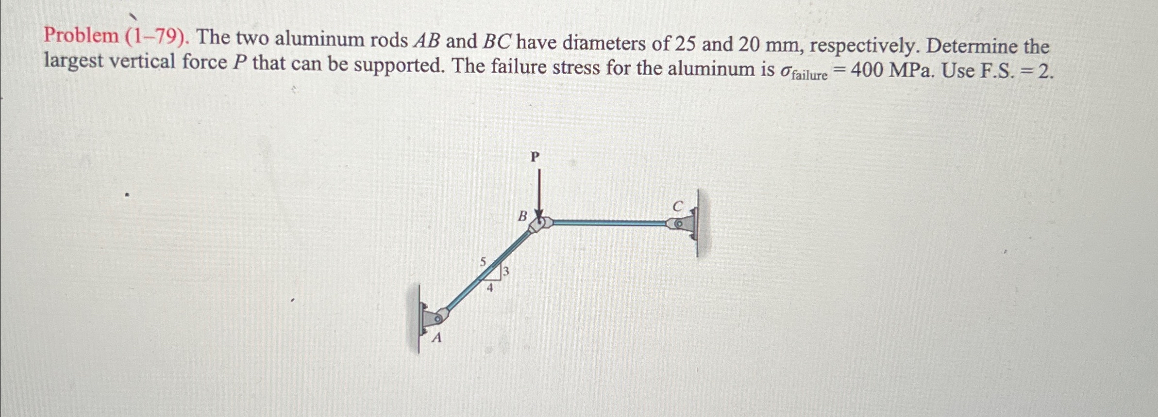 Solved Problem (1-79). The two aluminum rods AB and BC | Chegg.com Solved Problem (1-79). The two aluminum rods AB and BC | Chegg.com