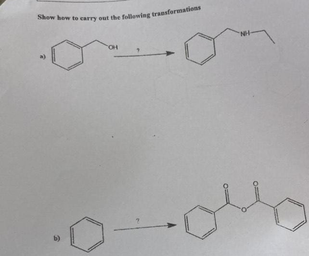 Solved Show how to carry out the following transformations | Chegg.com