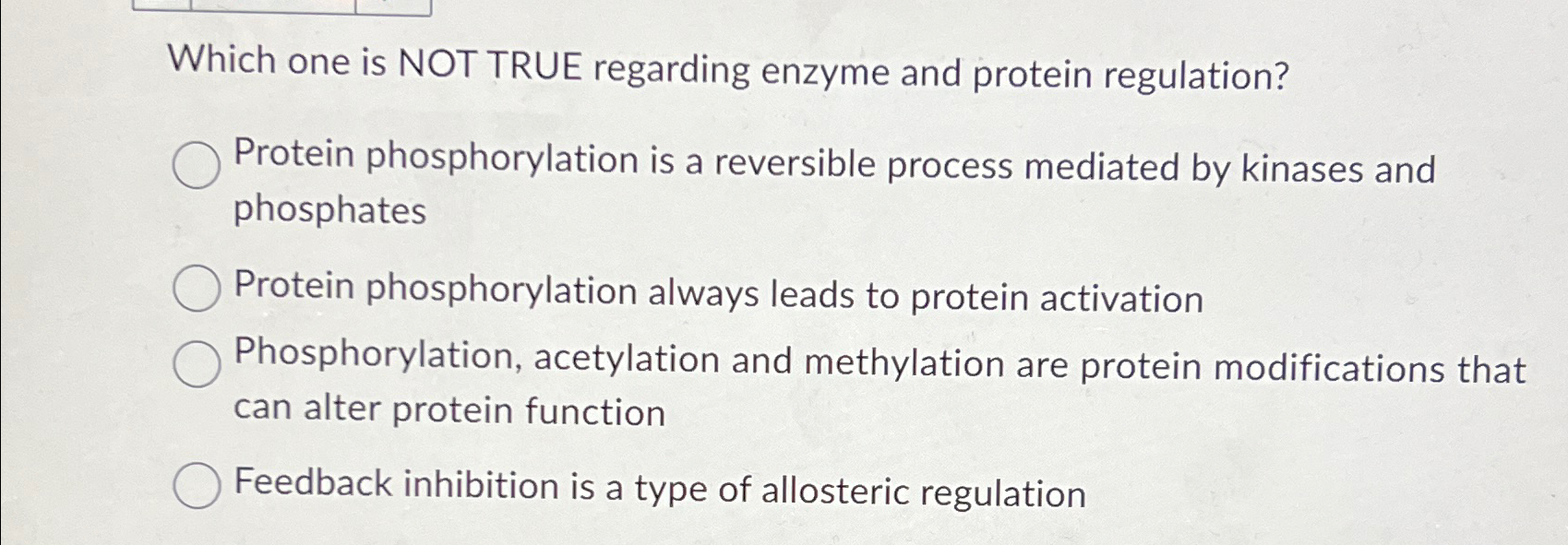 Solved Which one is NOT TRUE regarding enzyme and protein | Chegg.com