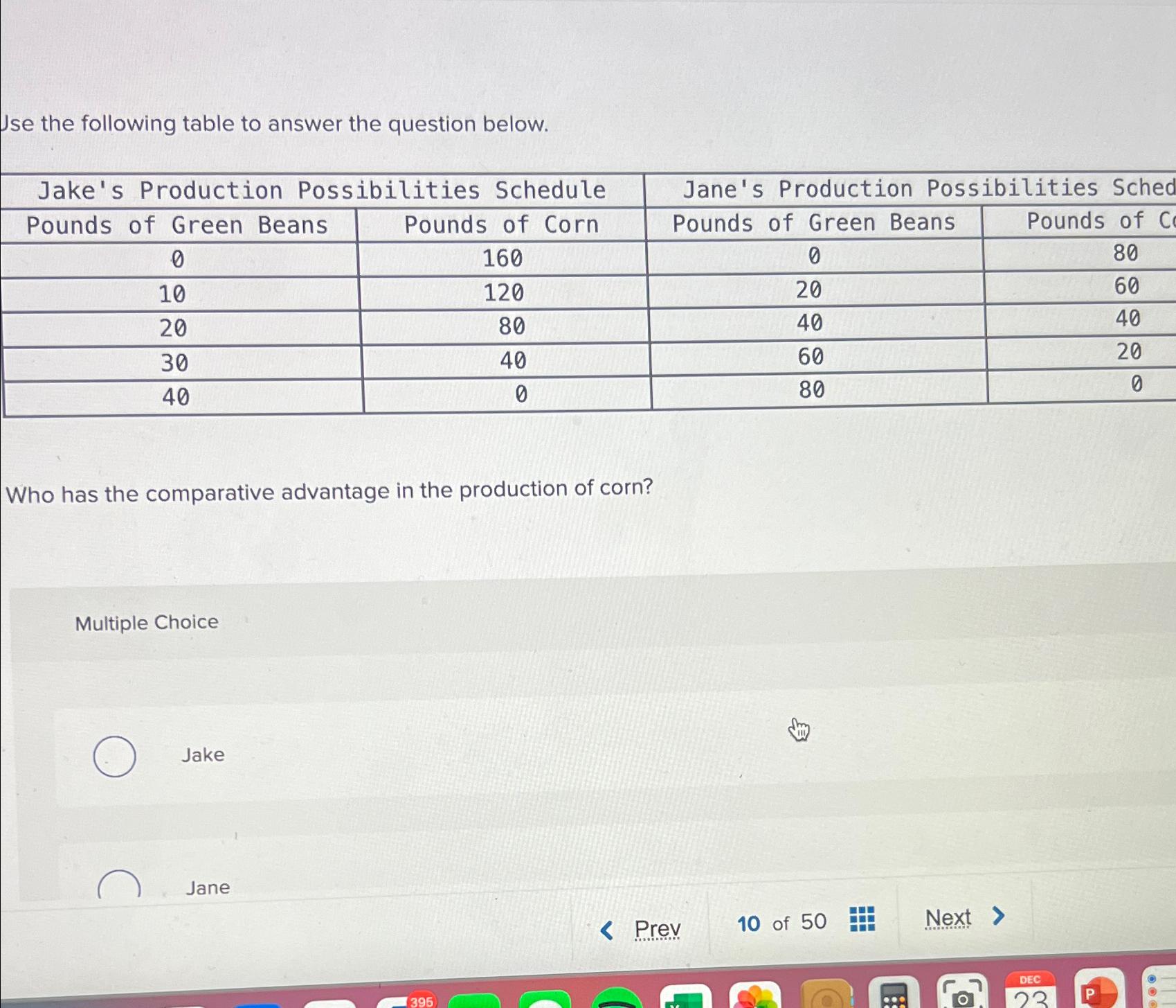Solved Jse the following table to answer the question | Chegg.com
