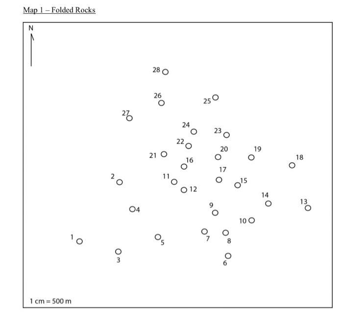 Solved a) Plot the bedding measurements on the map using the | Chegg.com