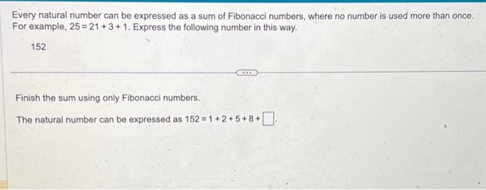 Solved Every natural number can be expressed as a sum of | Chegg.com