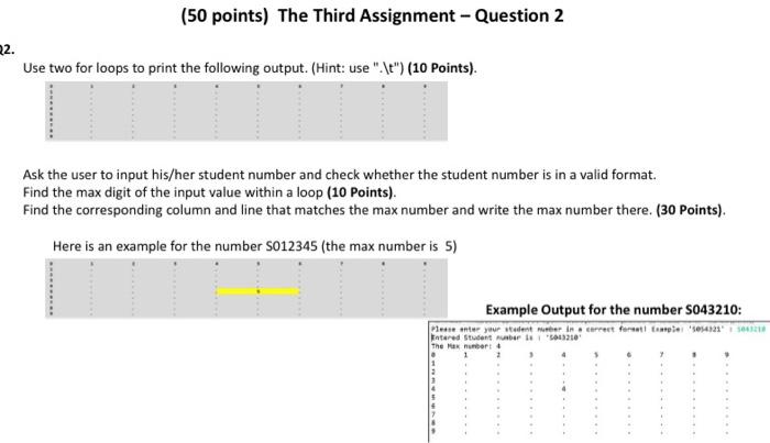 Solved Use two for loops to print the following output. | Chegg.com