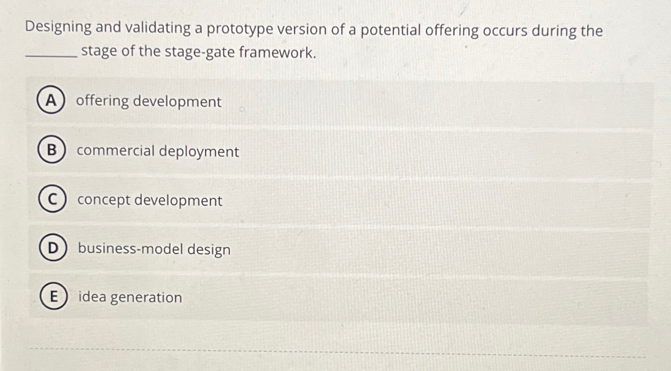 Solved Designing and validating a prototype version of a | Chegg.com