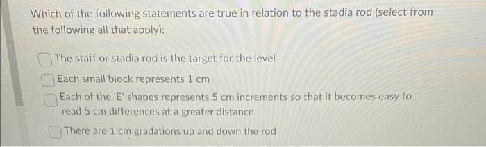 Solved Which of the following statements are true in | Chegg.com