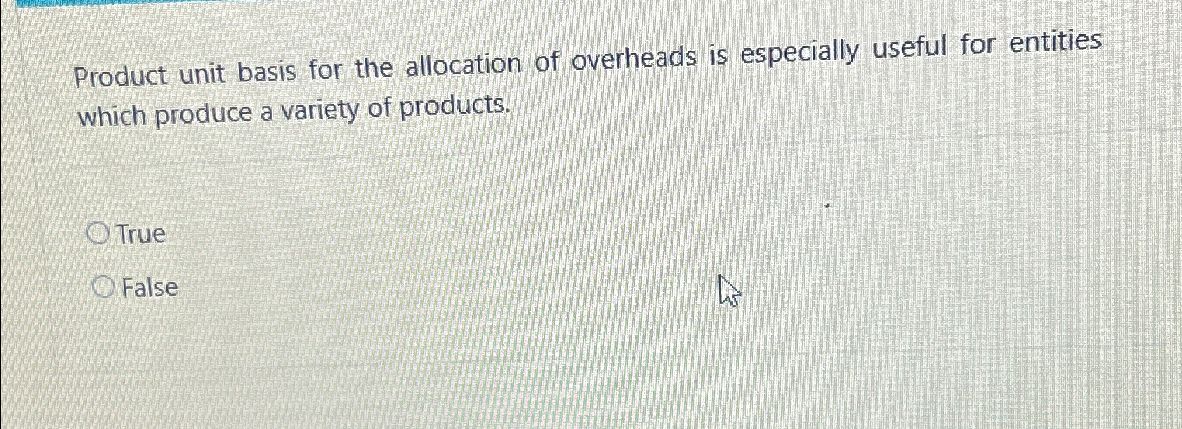 Solved Product unit basis for the allocation of overheads is | Chegg.com