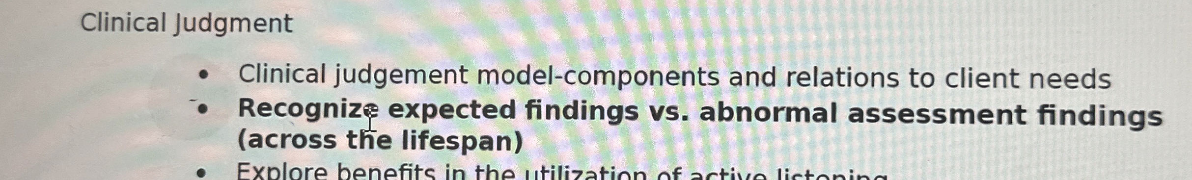 Solved Clinical JudgmentClinical judgement model-components | Chegg.com