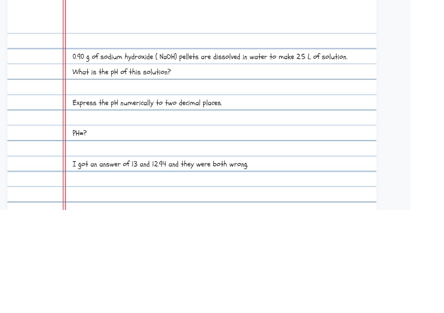 Solved Calculating PH homework help. | Chegg.com