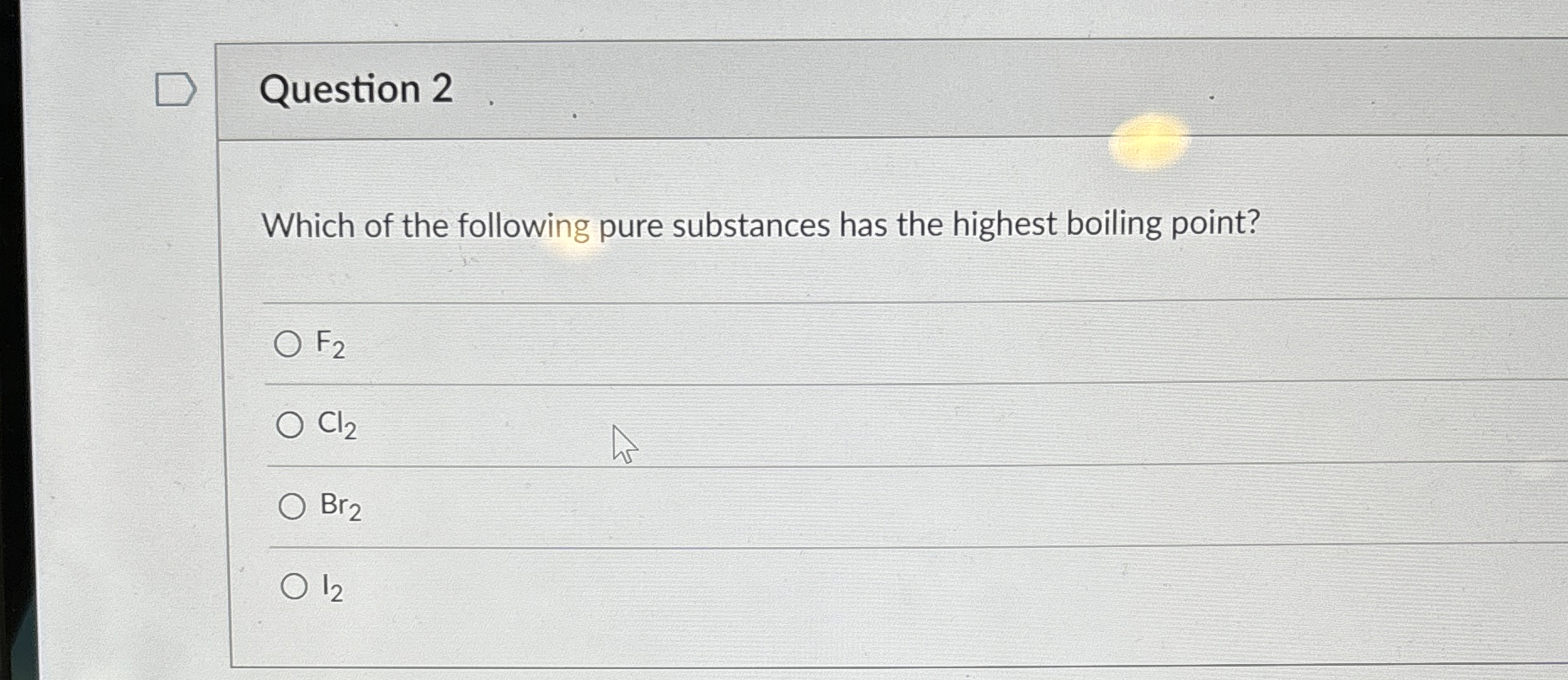 Solved Question 2Which of the following pure substances has | Chegg.com
