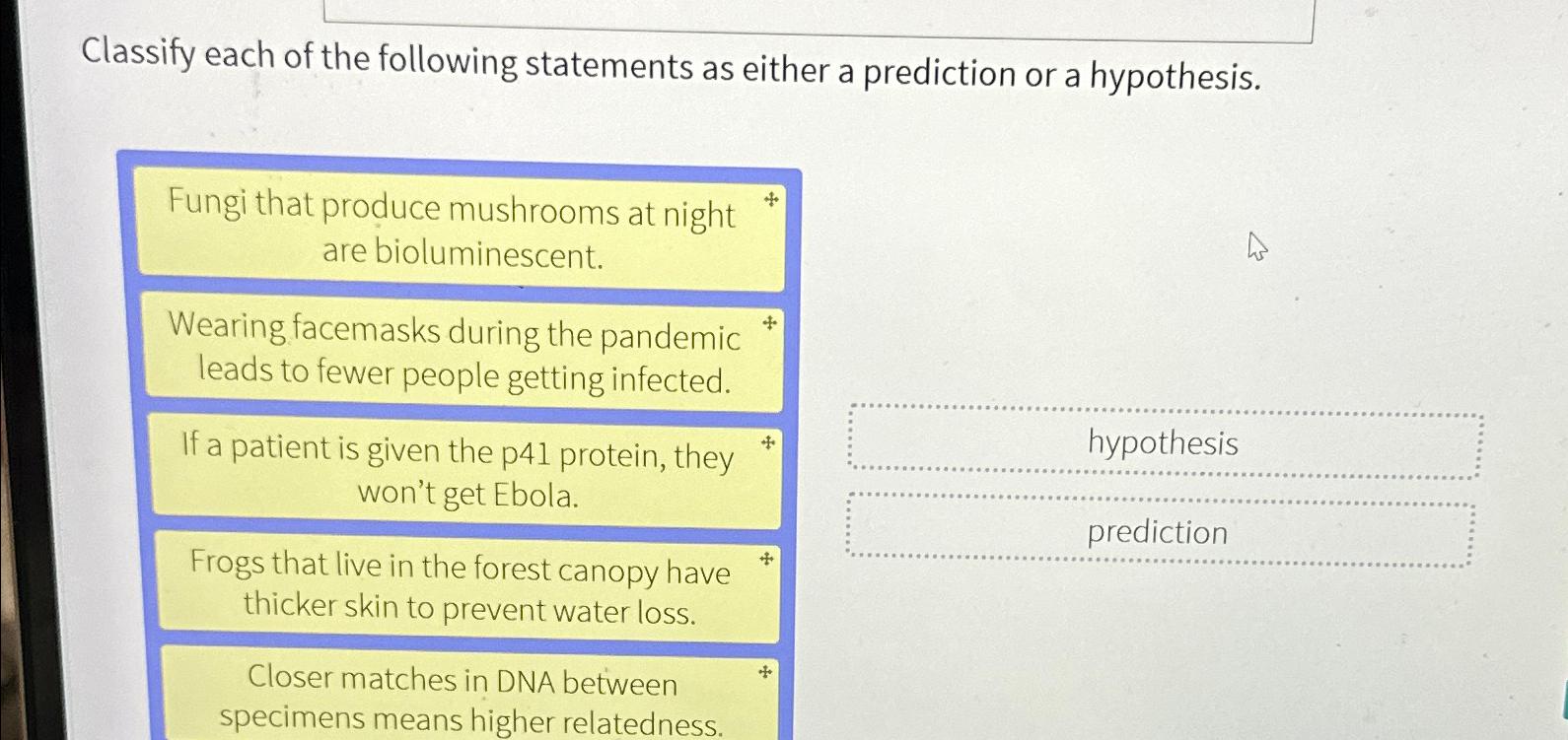 Solved Classify each of the following statements as either a | Chegg.com