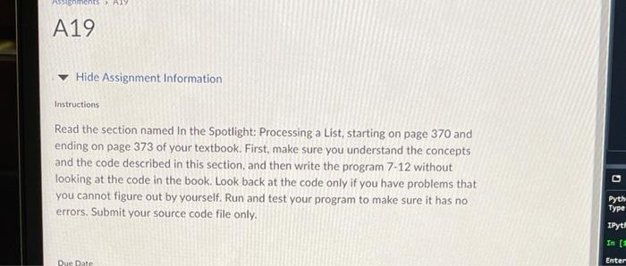 Solved AI A19 Hide Assignment Information Instructions Read | Chegg.com