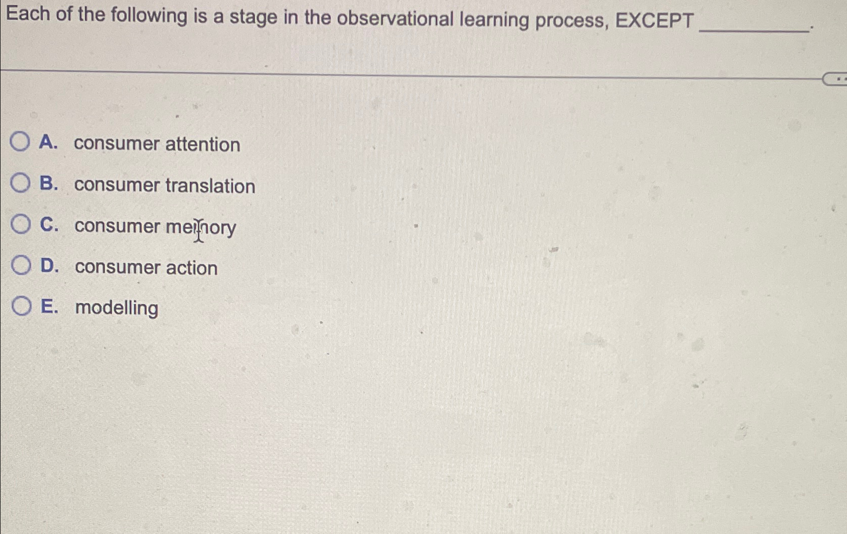 Solved Each of the following is a stage in the observational | Chegg.com