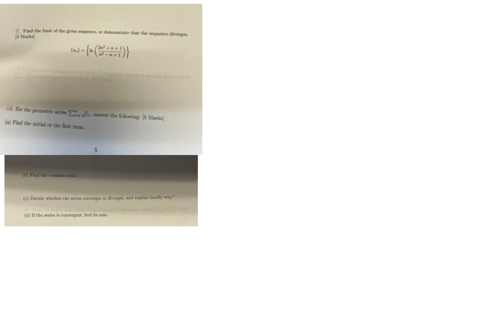 Solved Find the limit of the given sequence, or demonstrate | Chegg.com