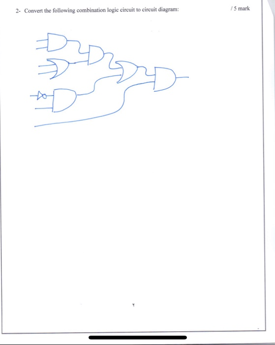 Solved 2. Convert the following combination logic circuit to | Chegg.com