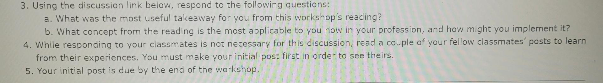 Solved Using the discussion link below, respond to the | Chegg.com