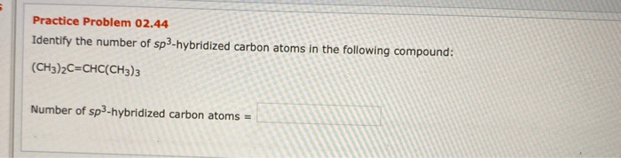 Solved Practice Problem 02.44 Identify the number of | Chegg.com
