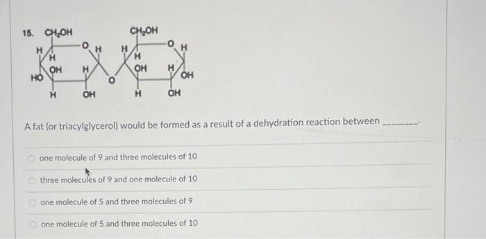Solved The following question is based on the 15 molecules | Chegg.com