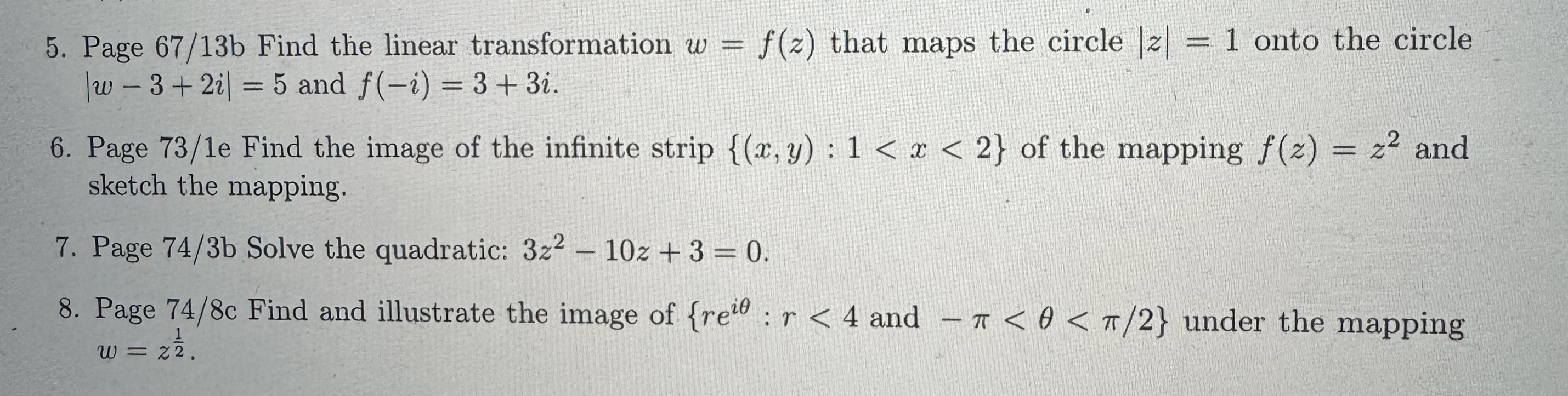 I need help with number 5 ﻿and 8 ﻿please for complex | Chegg.com