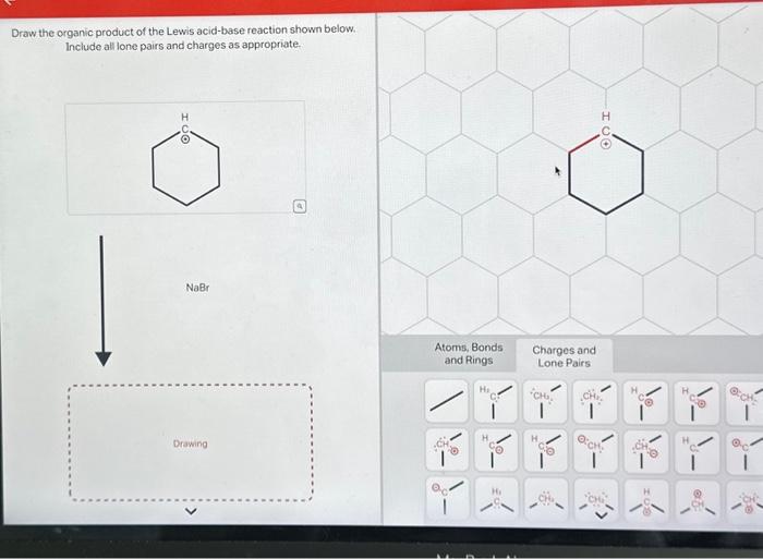 Solved Draw the organic product of the Lewis acid-base | Chegg.com