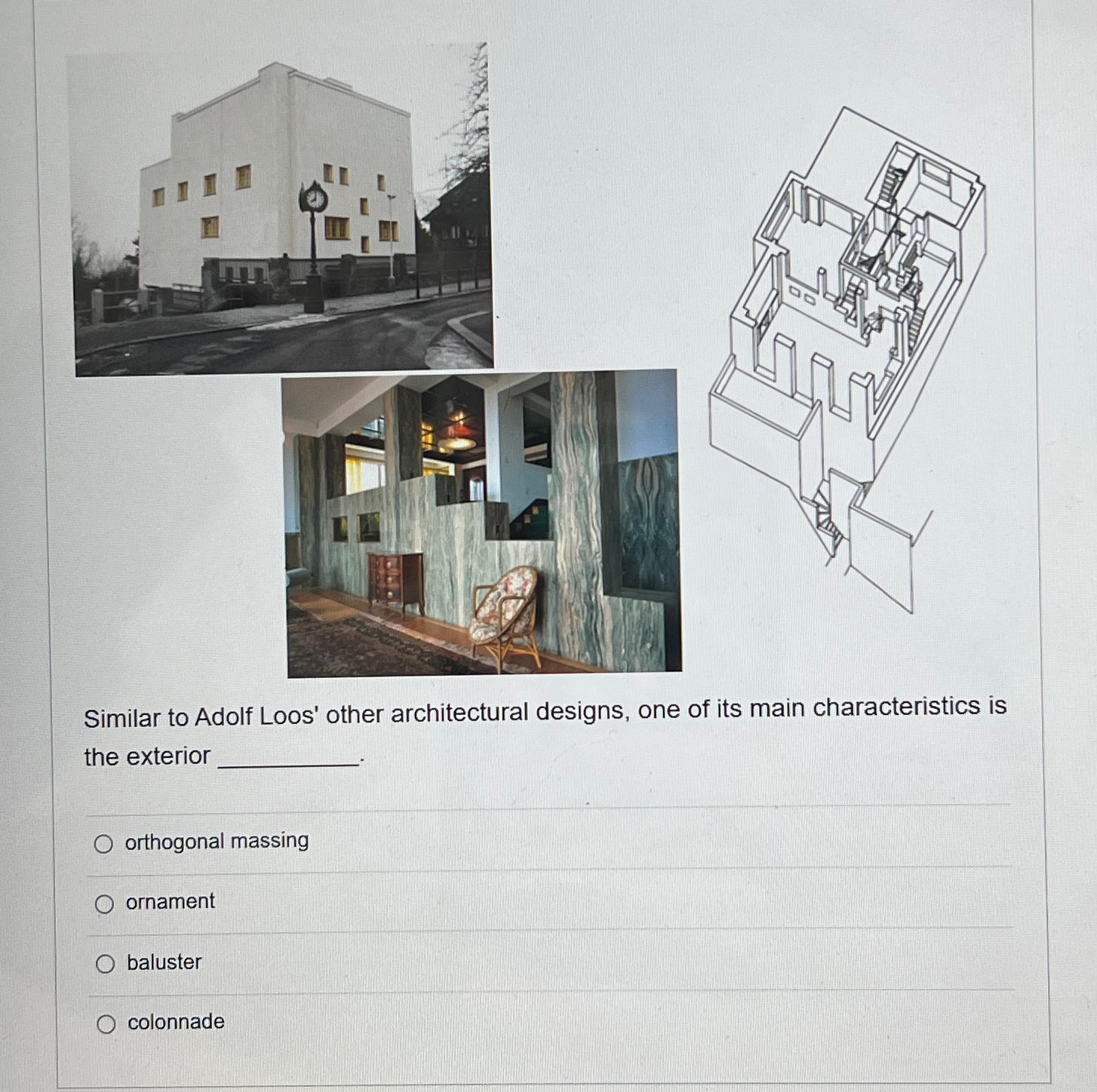 Solved Similar to Adolf Loos' other architectural designs, | Chegg.com