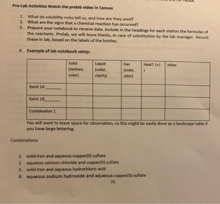 Solved Pre-Lab Activities Watch the prelab video in Canvas | Chegg.com