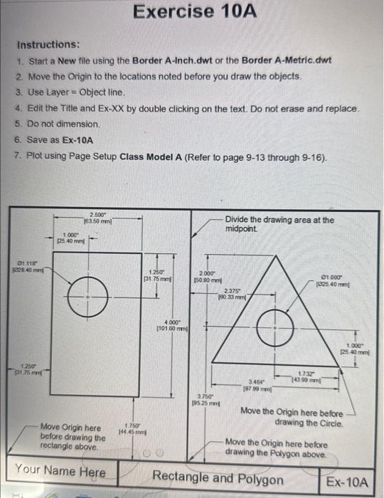 Solved Instructions: 1. Start a New file using the Border | Chegg.com